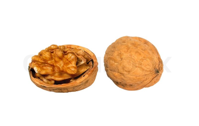 Fresh Nussbaum Nüsse auf den weißen ... | Stock Bild | Colourbox