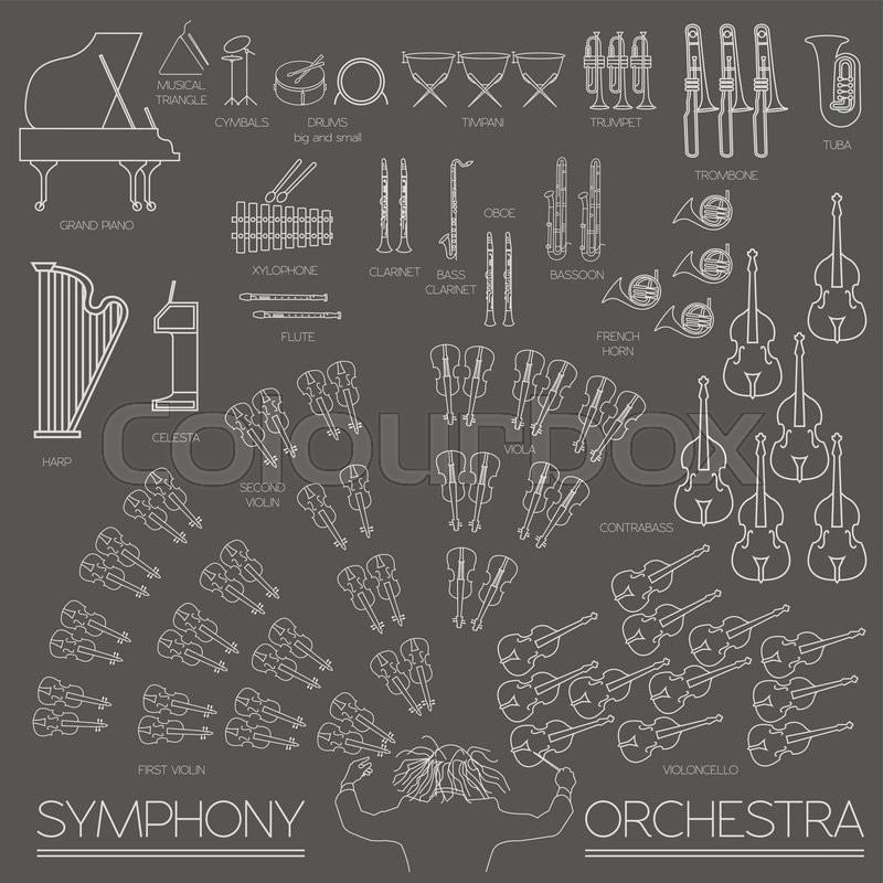 Musical instruments graphic template. ... | Stock vector | Colourbox