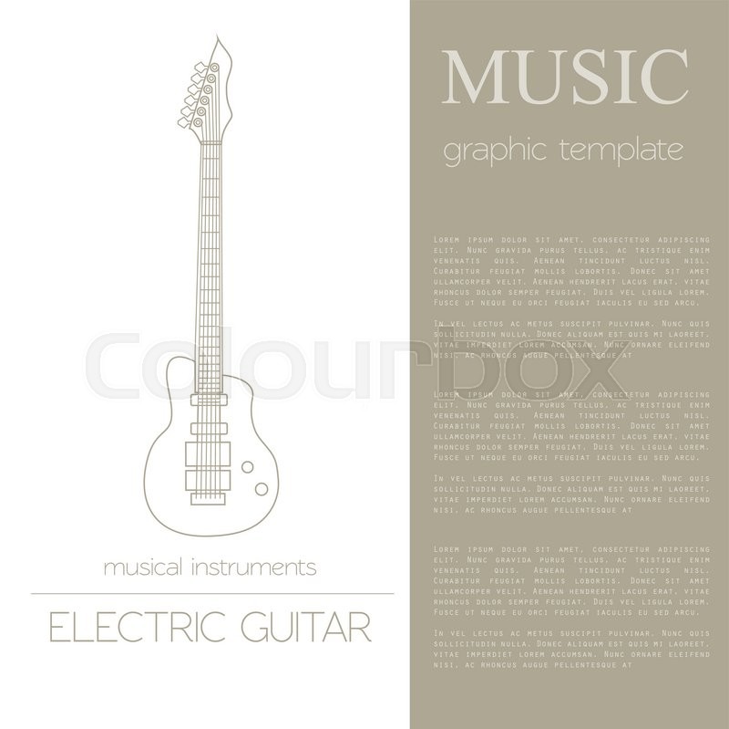 Musical instruments graphic template. ... | Stock vector | Colourbox