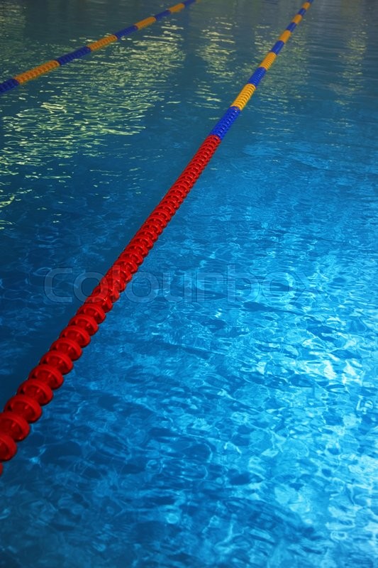 Swimming pool with lane markers. ... | Stock image | Colourbox