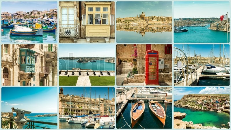 Collage of a trevel photos from the ... | Stock image | Colourbox