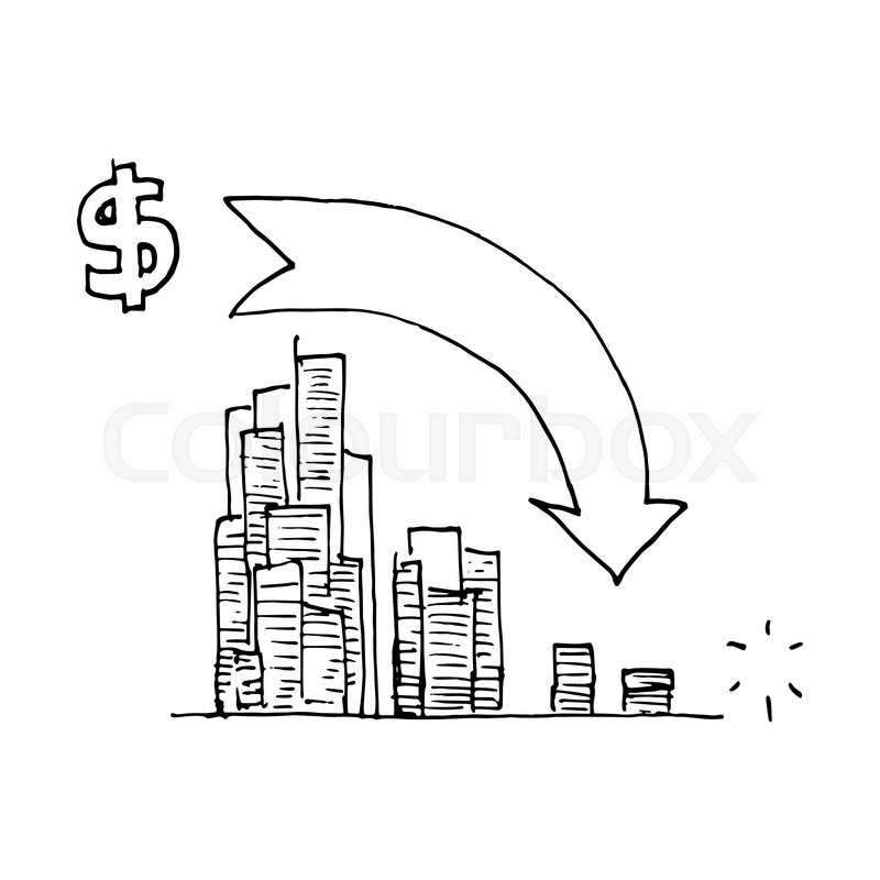 Bankruptcy. Vector illustration ... | Stock vector | Colourbox