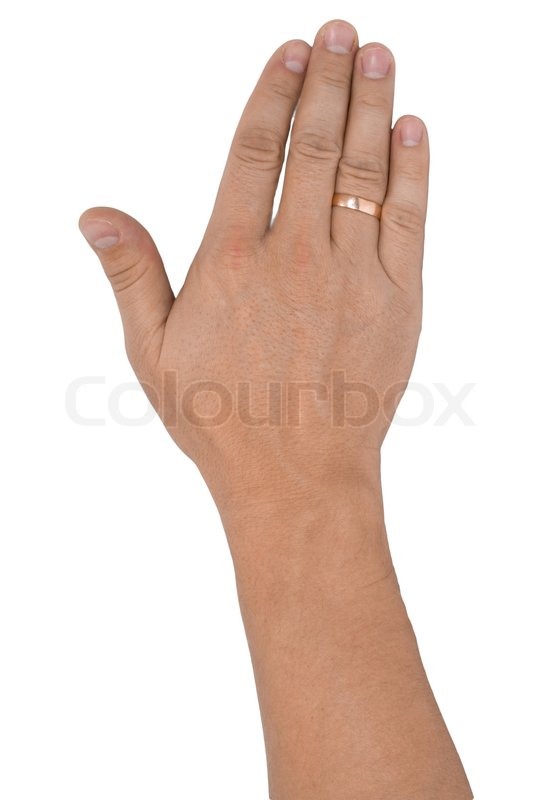 Mænds hånd gøre thumbs up isoleret ... | Stock foto | Colourbox