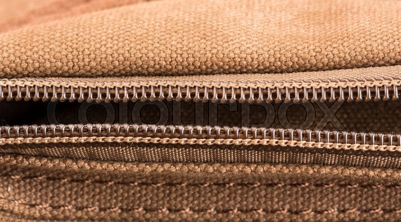 Macro view of brown bag with open ... | Stock image | Colourbox