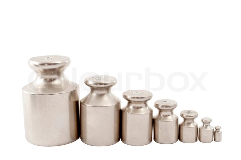 Small weight on a white background | Stock image | Colourbox