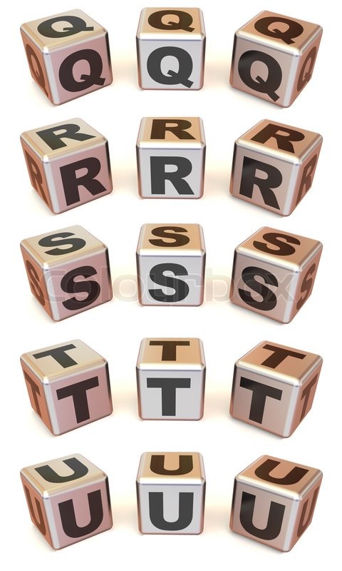 Cubes with letters. 3d | Stock image | Colourbox