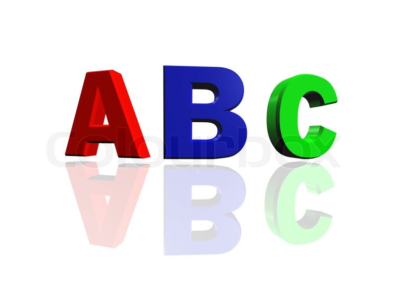 A,b,c - first letters of alphabet with ... | Stock image | Colourbox
