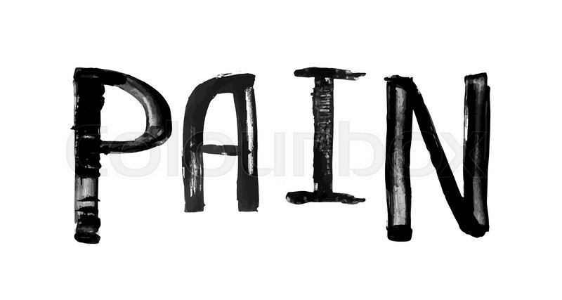 The word "PAIN", handwritten grunge ... | Stock vector | Colourbox