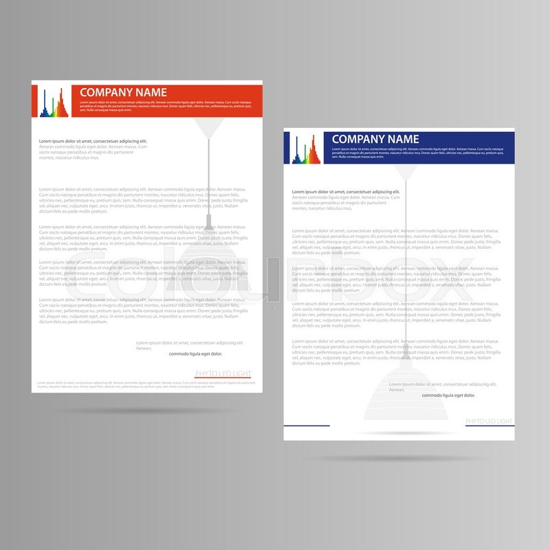 Vector template for company letter. ... | Stock vector | Colourbox