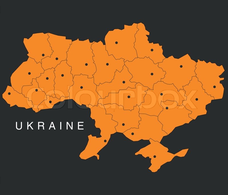 Vector map of ukraine isolated on ... | Stock vector | Colourbox