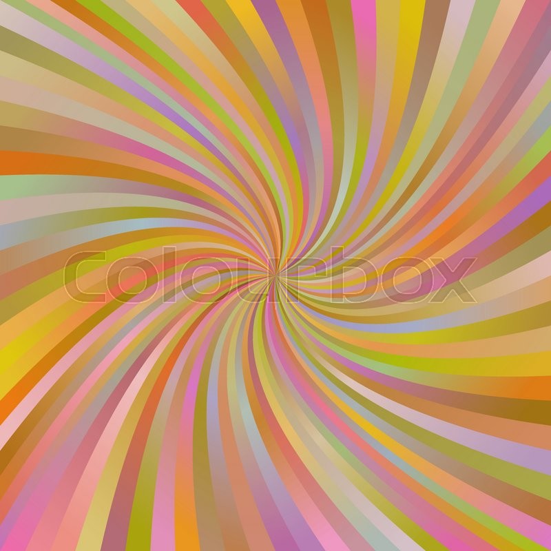 Orange abstract multicolor spiral ray ... | Stock vector | Colourbox