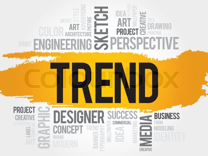 TREND word cloud, business concept | Stock vector | Colourbox