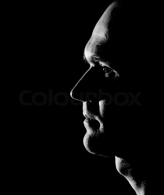Portrait of pensive man isolated on ... | Stock image | Colourbox
