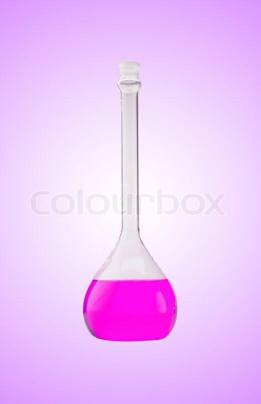 Test tube on pink background | Stock image | Colourbox