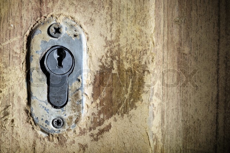 Close-up photo of the old keyhole on ... | Stock image | Colourbox