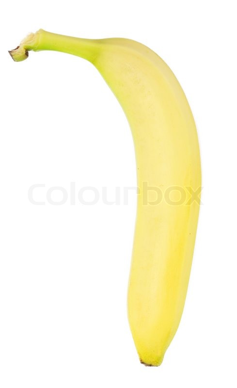 Reife Banane isoliert auf weißem ... | Stock Bild | Colourbox