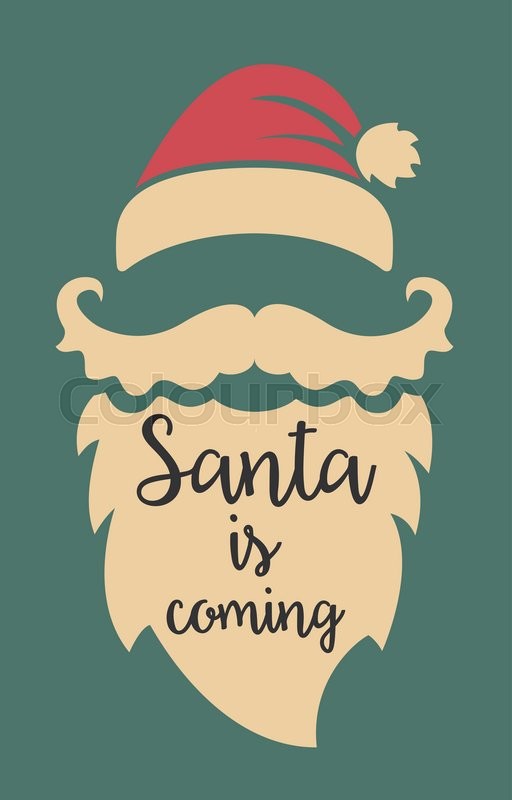 Christmas Santa Vintage Poster ... | Stock vector | Colourbox