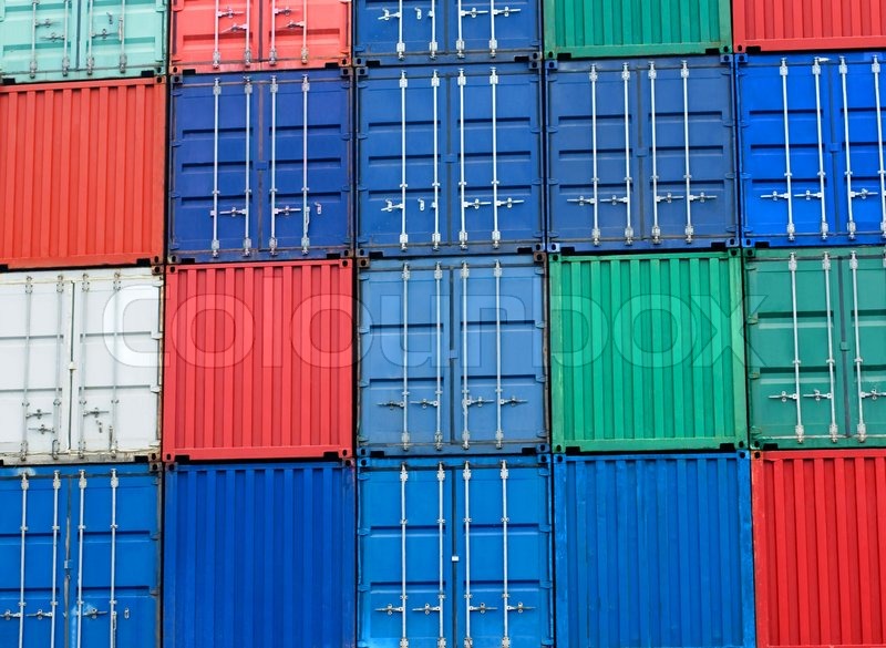 Hintergrund der bunten Fracht Container ... | Stockfoto | Colourbox