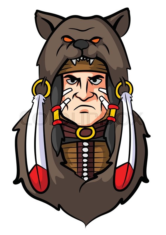 Indian Apache Mascot | Stock vector | Colourbox