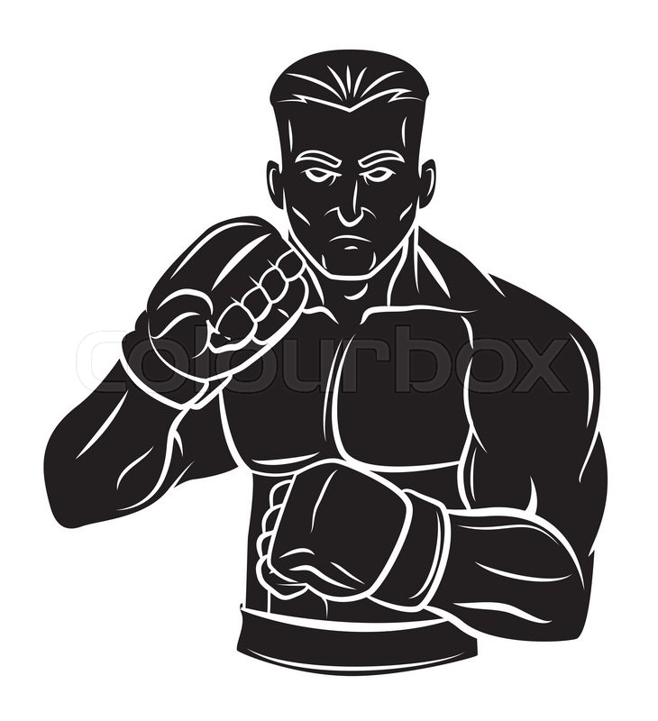 Fighter man | Stock vector | Colourbox