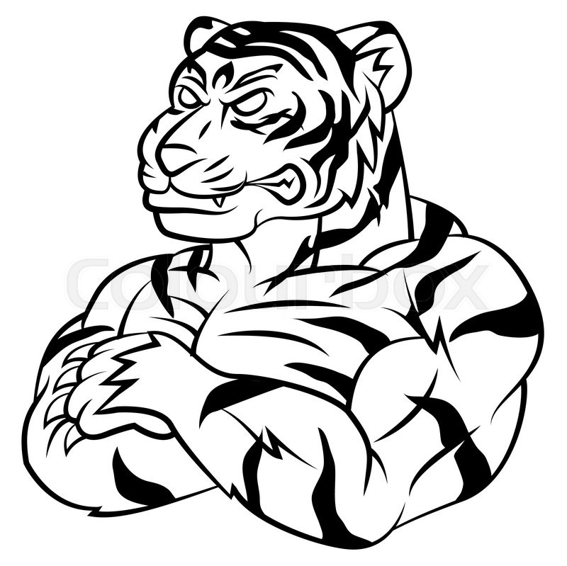 Tiger Strong Mascot | Stock vector | Colourbox