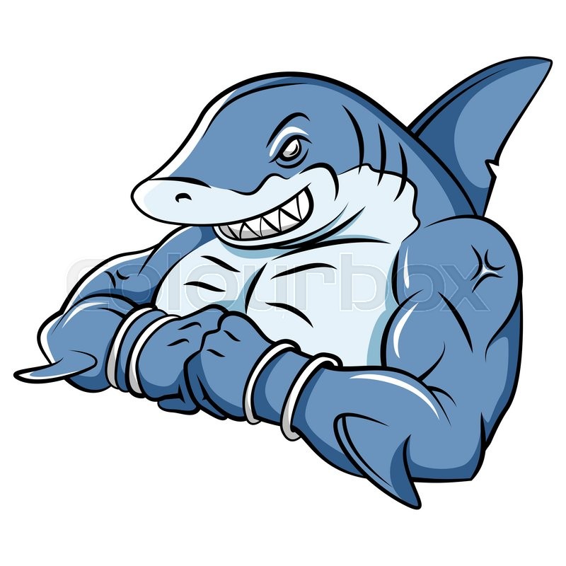 Shark Strong Mascot | Stock Vector | Colourbox