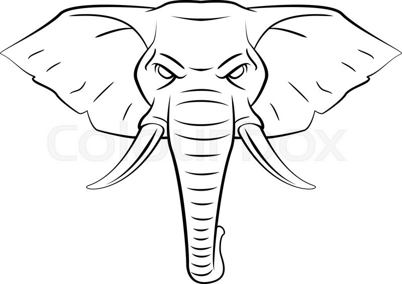 Elephant symbol illustration | Stock vector | Colourbox