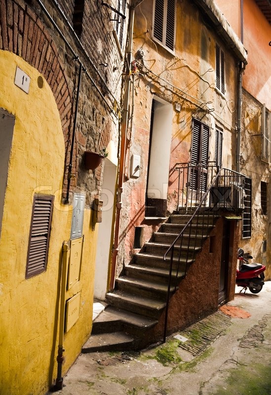 Backstreet. Old Italian City Under The ... | Stock image | Colourbox