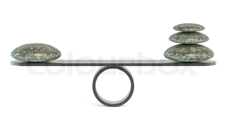 Balance concept isolated on white ... | Stock image | Colourbox