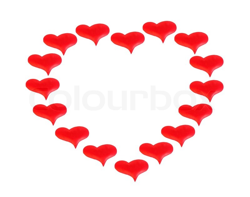 Stort hjerte , der består af små hjerter | stock foto | Colourbox