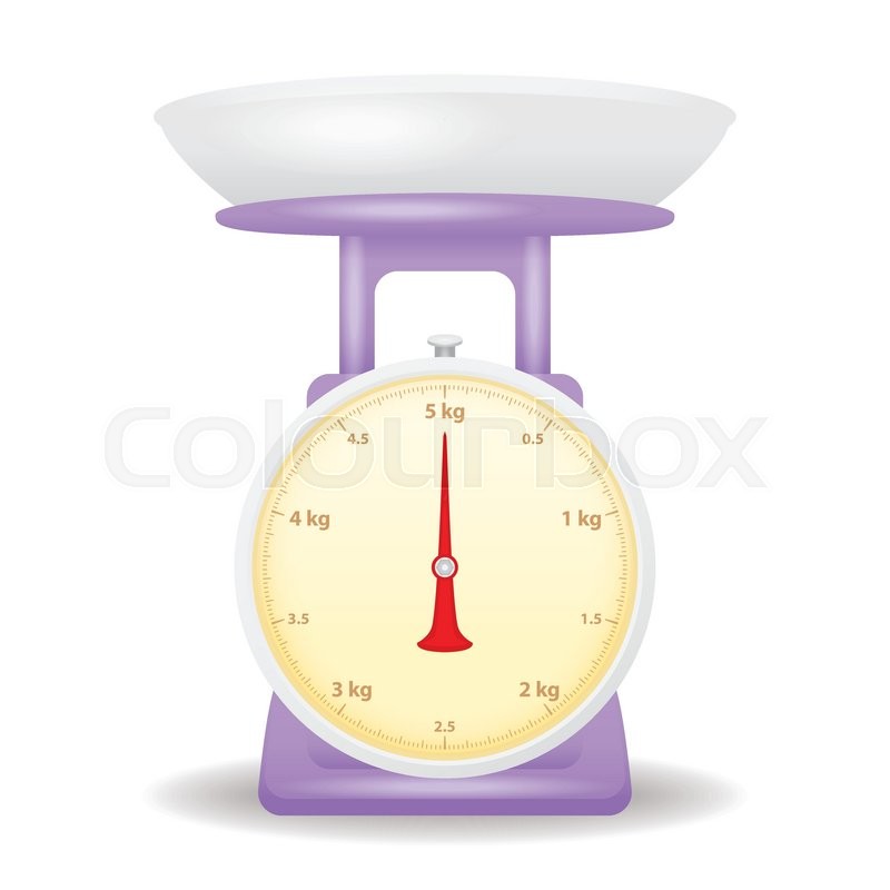 Purple color weight scale market ... | Stock vector | Colourbox
