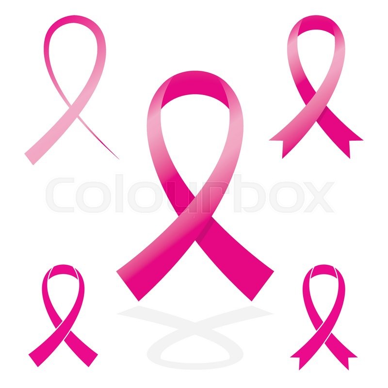 Pink sign ribbon cancer symbol | Stock vector | Colourbox