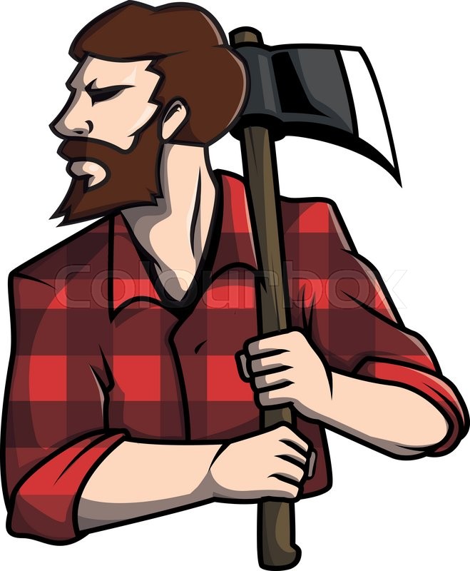 Lumber Jack Illustration Design Stock Vector Colourbox