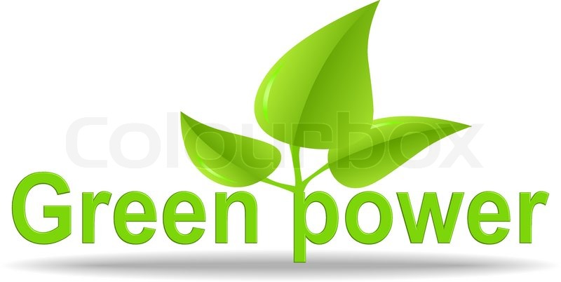 Green power illustration and logo | Stock Vector | Colourbox