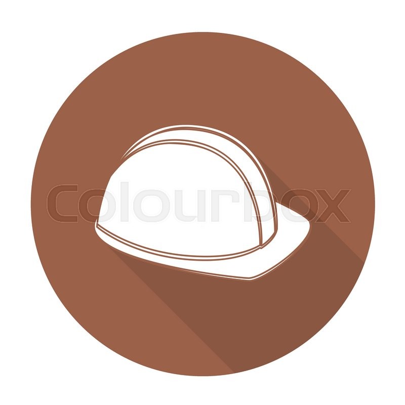 White vector safety cap on color ... | Stock vector | Colourbox