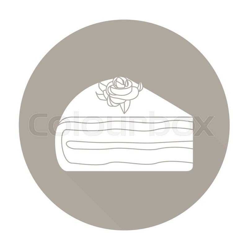White vector cake on color circle ... | Stock vector | Colourbox