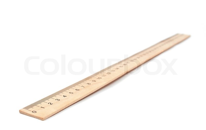 Ruler White Background Stock