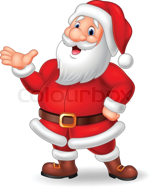 Vector illustration of Cartoon Santa ... | Stock vector | Colourbox