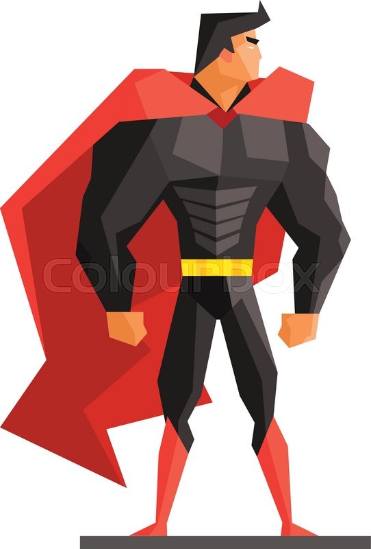 Superhero Vector illustration on white ... | Stock vector | Colourbox