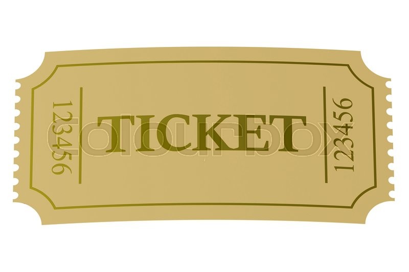 The ticket isolated on white background | Stock image | Colourbox