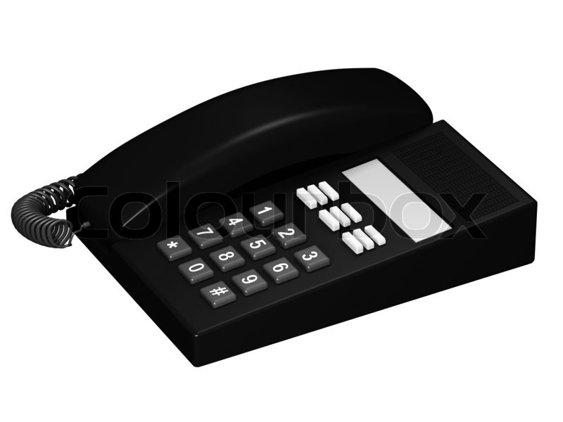 Neue schwarze digitales Telefon isoliert ... | Stock Bild | Colourbox