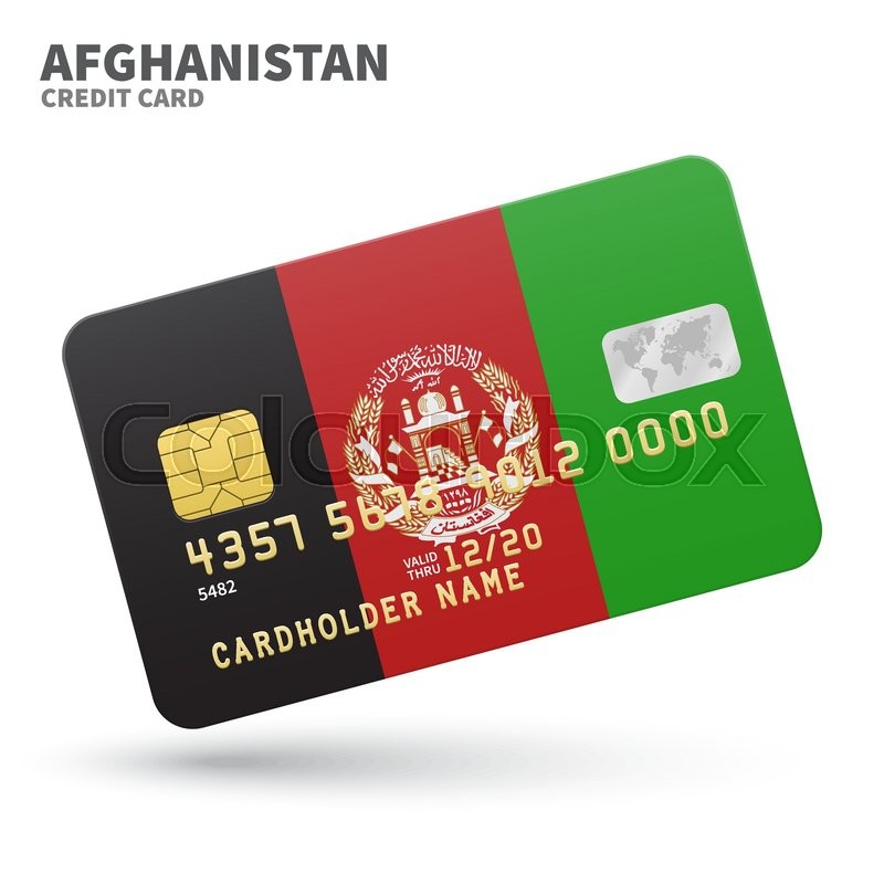 Credit card with Afghanistan flag ... | Stock vector | Colourbox
