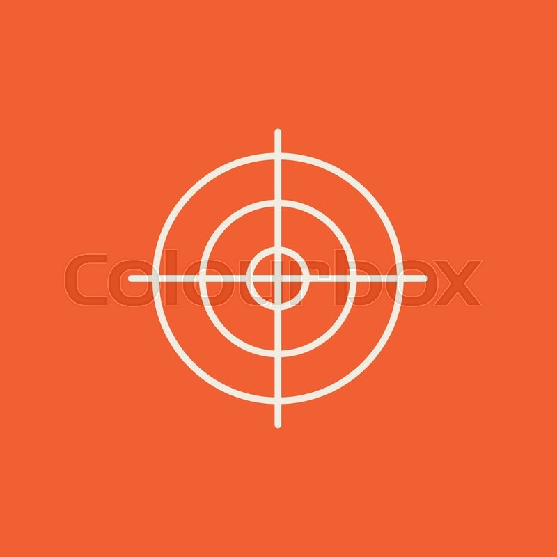 Shooting target line icon for web, ... | Stock vector | Colourbox