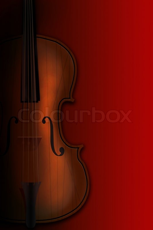 White Violin Wallpaper Red