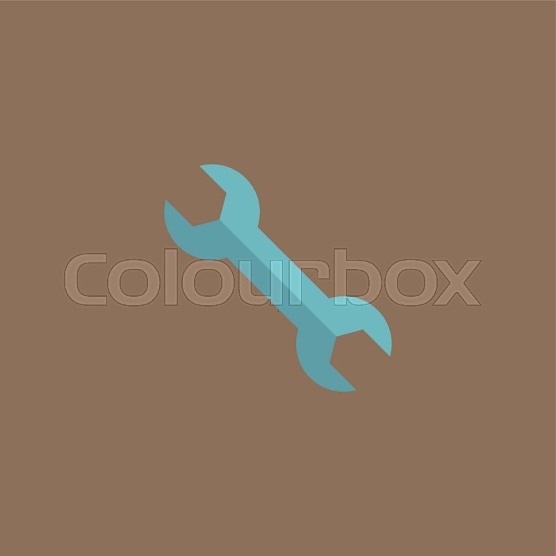 Spanner. Colorful vector icon. Simple ... | Stock vector | Colourbox