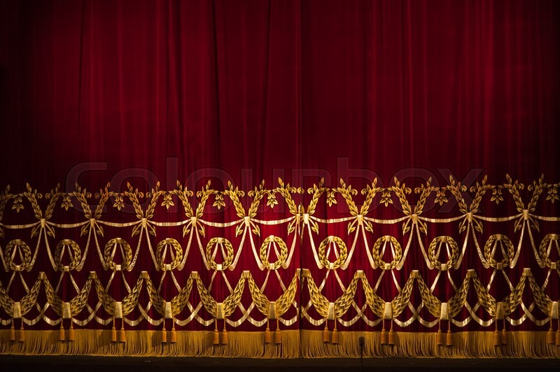 Beautiful Indoor Theater Stage curtains ... | Stock image | Colourbox