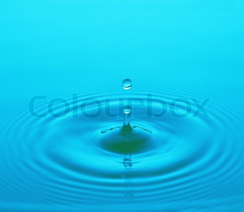 Wasser Tropfen Makro Closeup background | Stock Bild | Colourbox