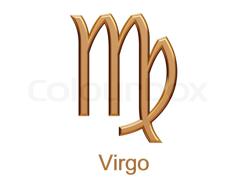 Virgo - golden astrological zodiac ... | Stock image | Colourbox