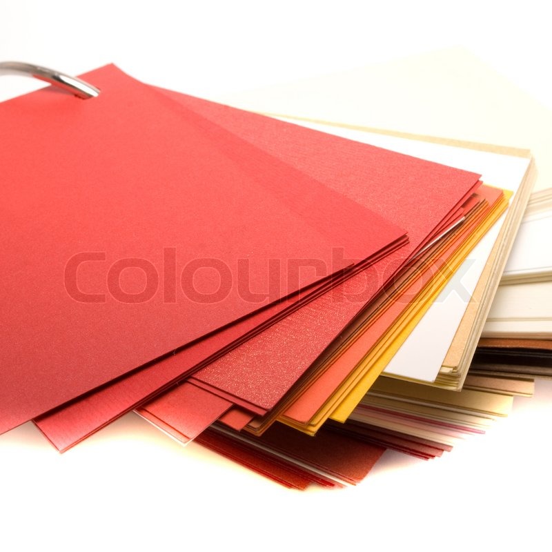 Various color paper stack like a ... | Stock image | Colourbox
