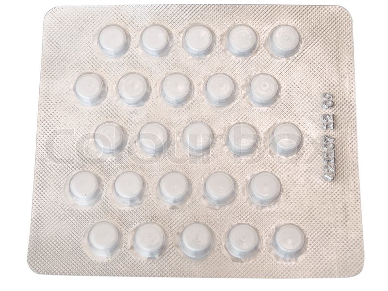 Isoliert Tabletten Verpackung über den ... | Stock Bild | Colourbox